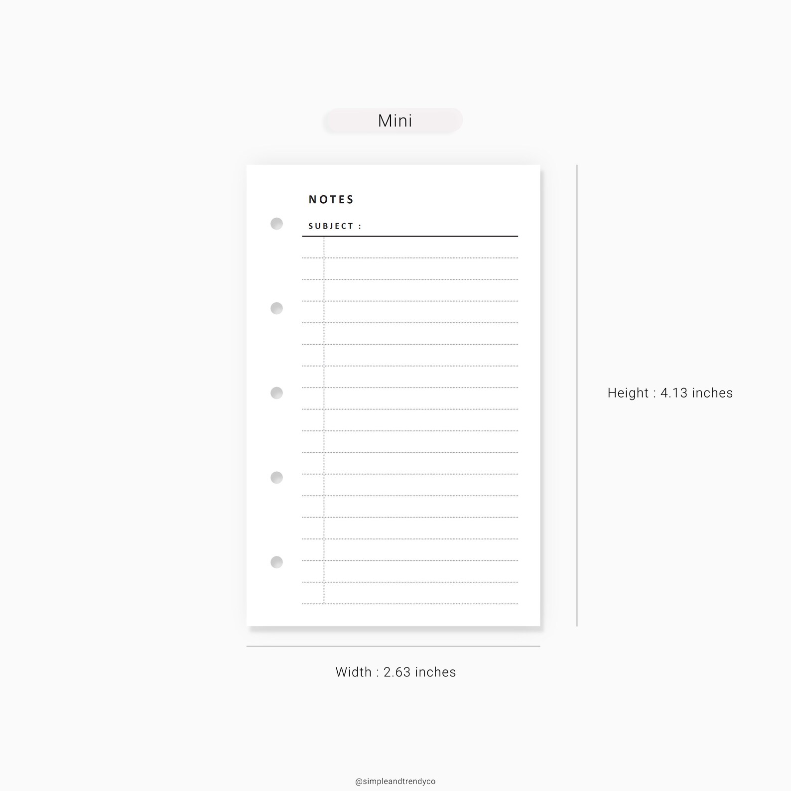 Notes Paper Mini Size Filofax Mini Printable Writing Paper | Etsy