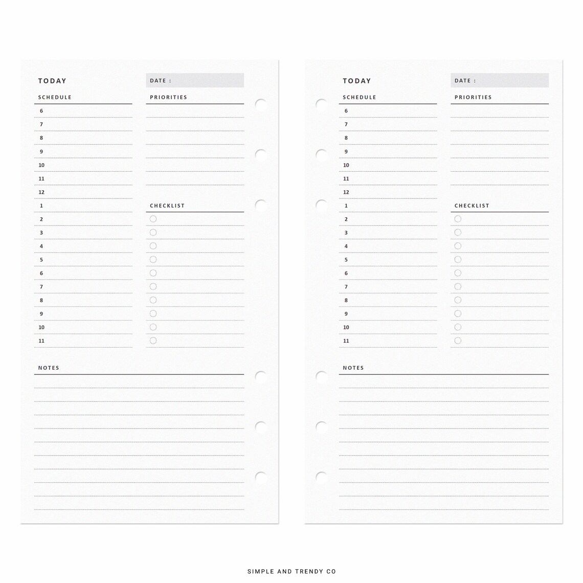 Daily Planner Printable Personal Planner Inserts, Daily Planners and ...