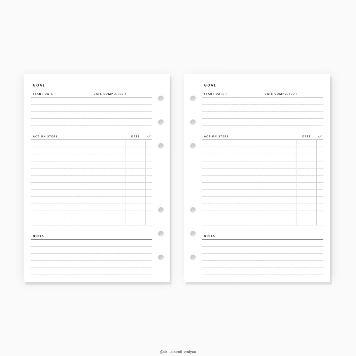 Goal A6 Inserts Goal Setting Goal Planner Goal Tracker | Etsy Goal A6 Inserts Goal Setting Goal Planner Goal Tracker | Etsy