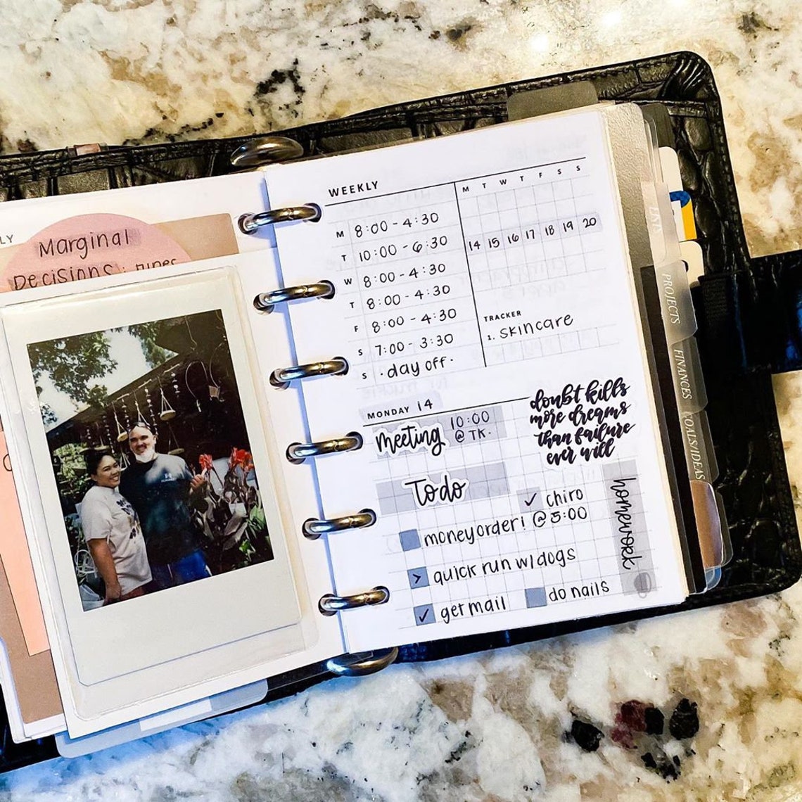 Undated Weekly Planner Printable Pocket Size Weekly Schedule | Etsy