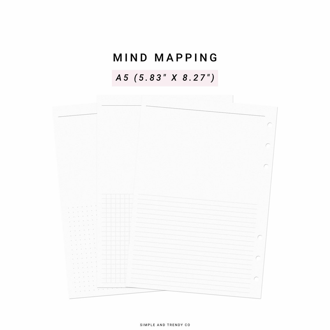Printable Mind Map A5 Planner Inserts Monthly Mind Map - Etsy