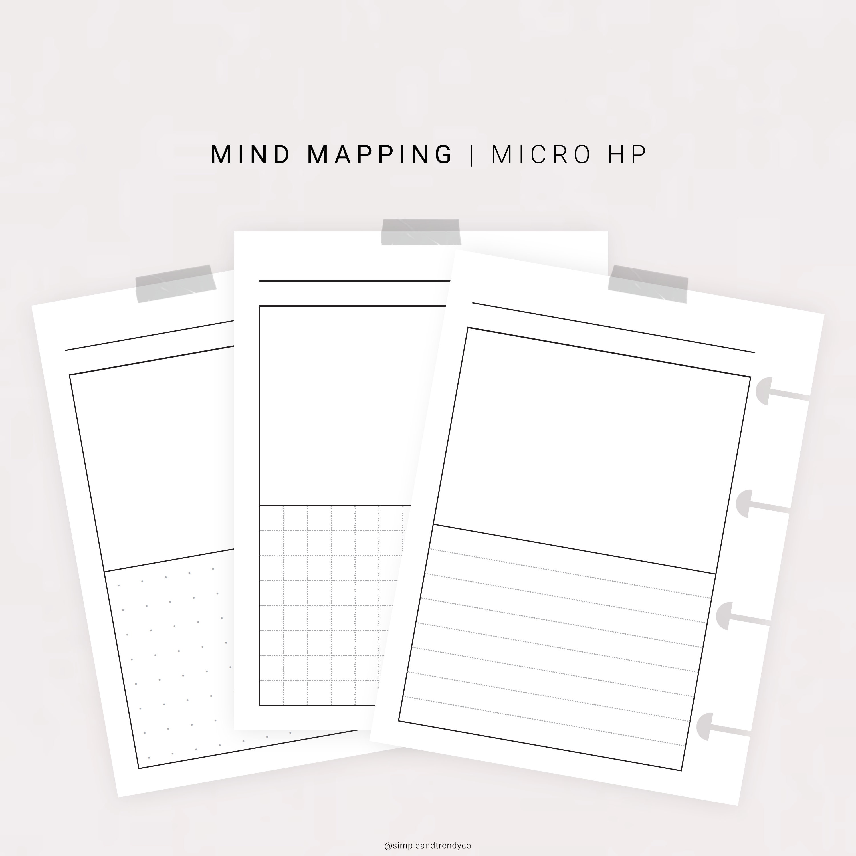 Printable Mind Map Micro Happy Planner Monthly Mind Map | Etsy