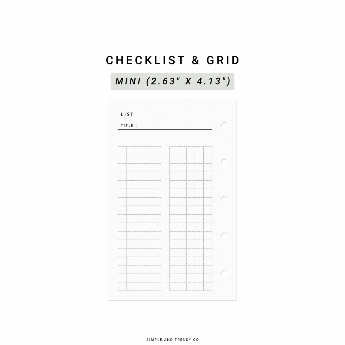 To Do List Printable Mini Size Filofax Mini Grocery List - Etsy