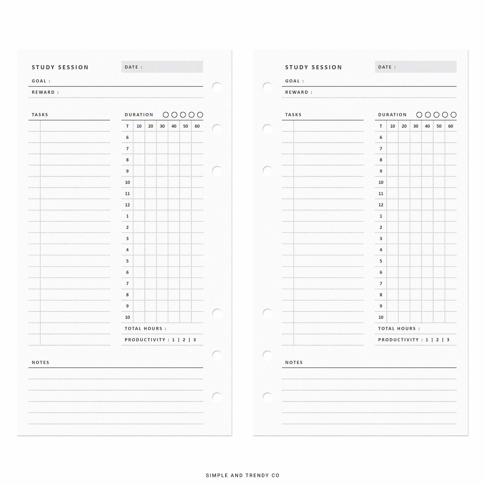 Study Planner Student Planner Printable Personal Planner - Etsy
