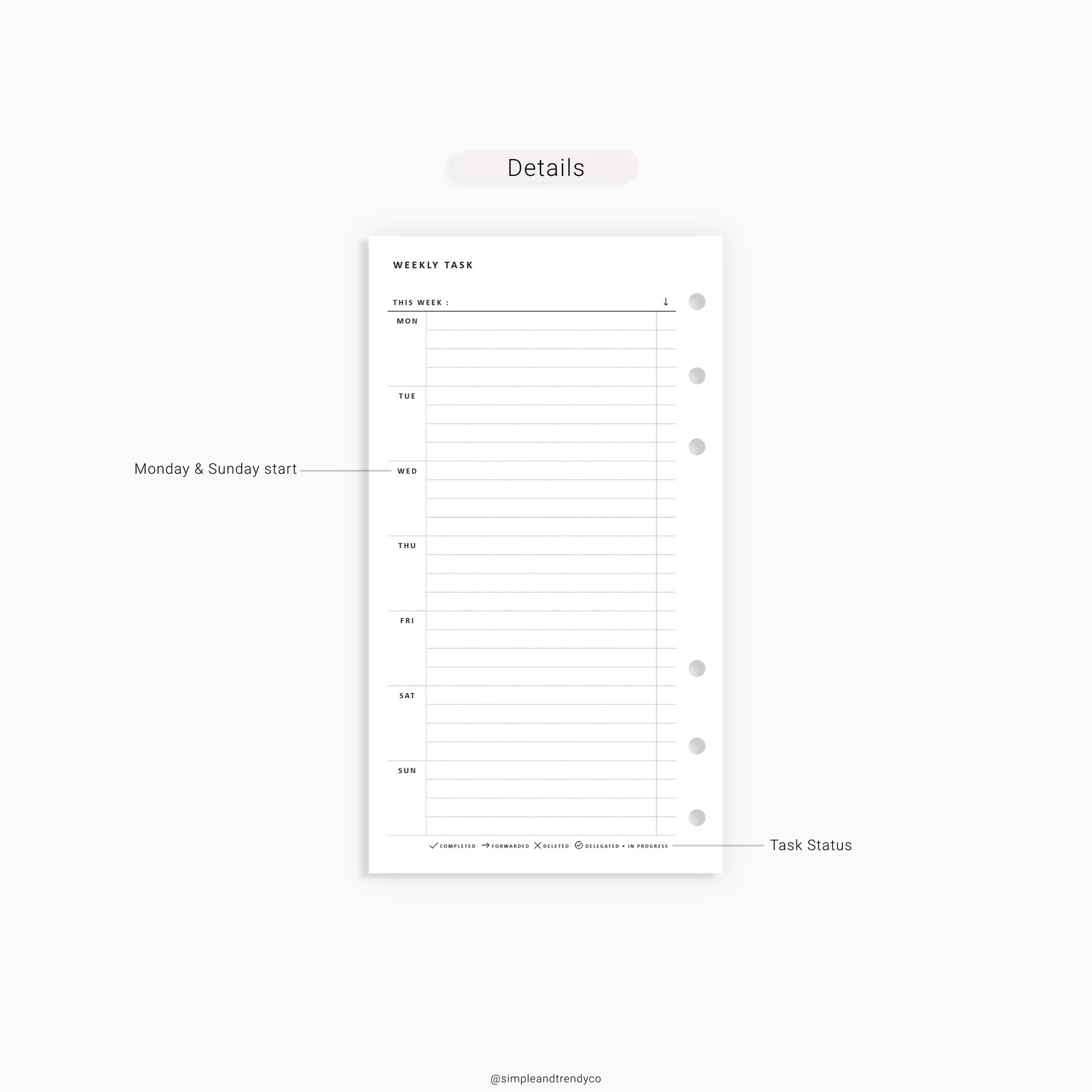 Weekly Planner Printable Personal Planner Inserts Weekly | Etsy
