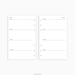 FC Compact Weekly Planner Printable Weekly Schedule - Etsy