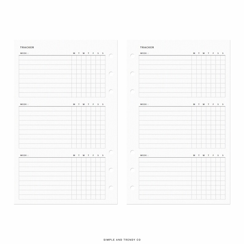 Habit Tracker Printable FC Compact Habit Tracking Goal - Etsy