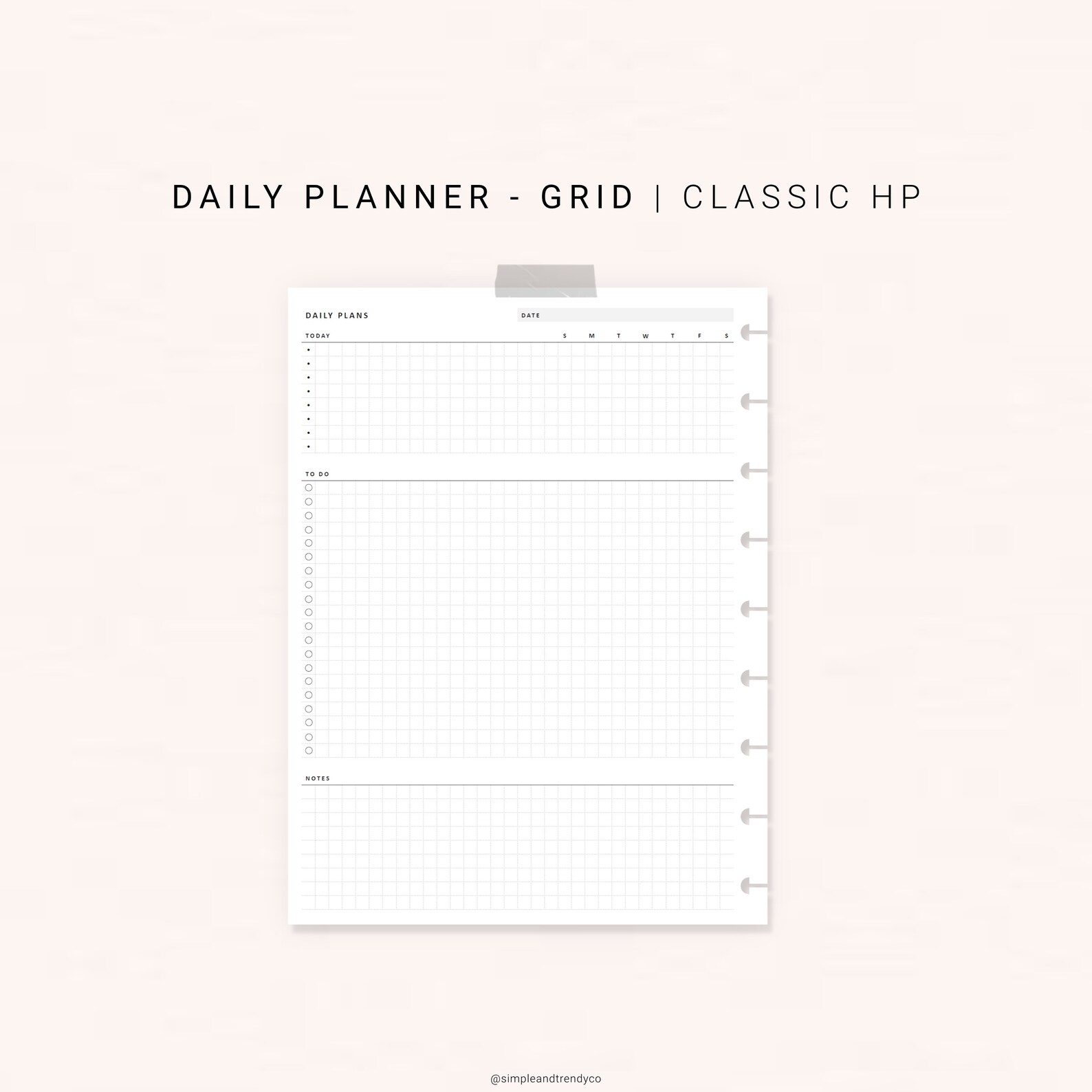 Daily Planner Printable Happy Planner Classic Daily | Etsy