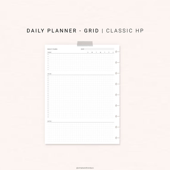 Daily Planner Printable Happy Planner Classic Daily | Etsy
