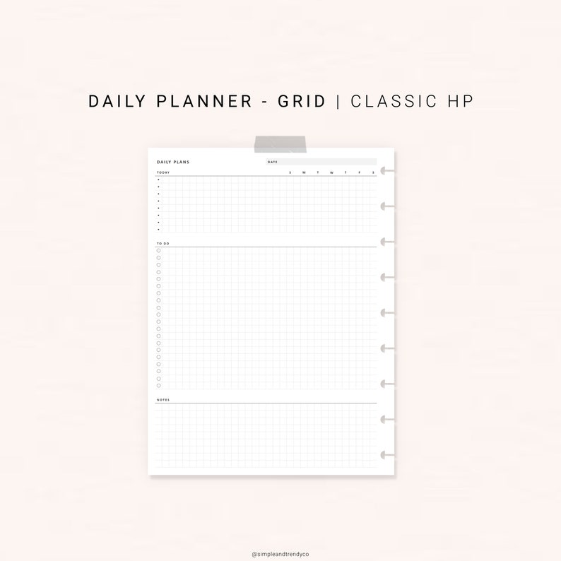 Daily Planner Printable Happy Planner Classic Daily | Etsy