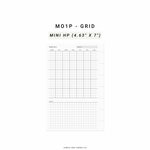 Monthly Overview Printable Happy Planner Mini Month on a - Etsy