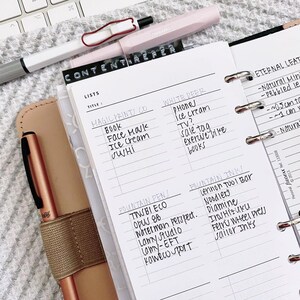 List Tracker Personal Planner Inserts, Grocery List Shopping List, Wish ...