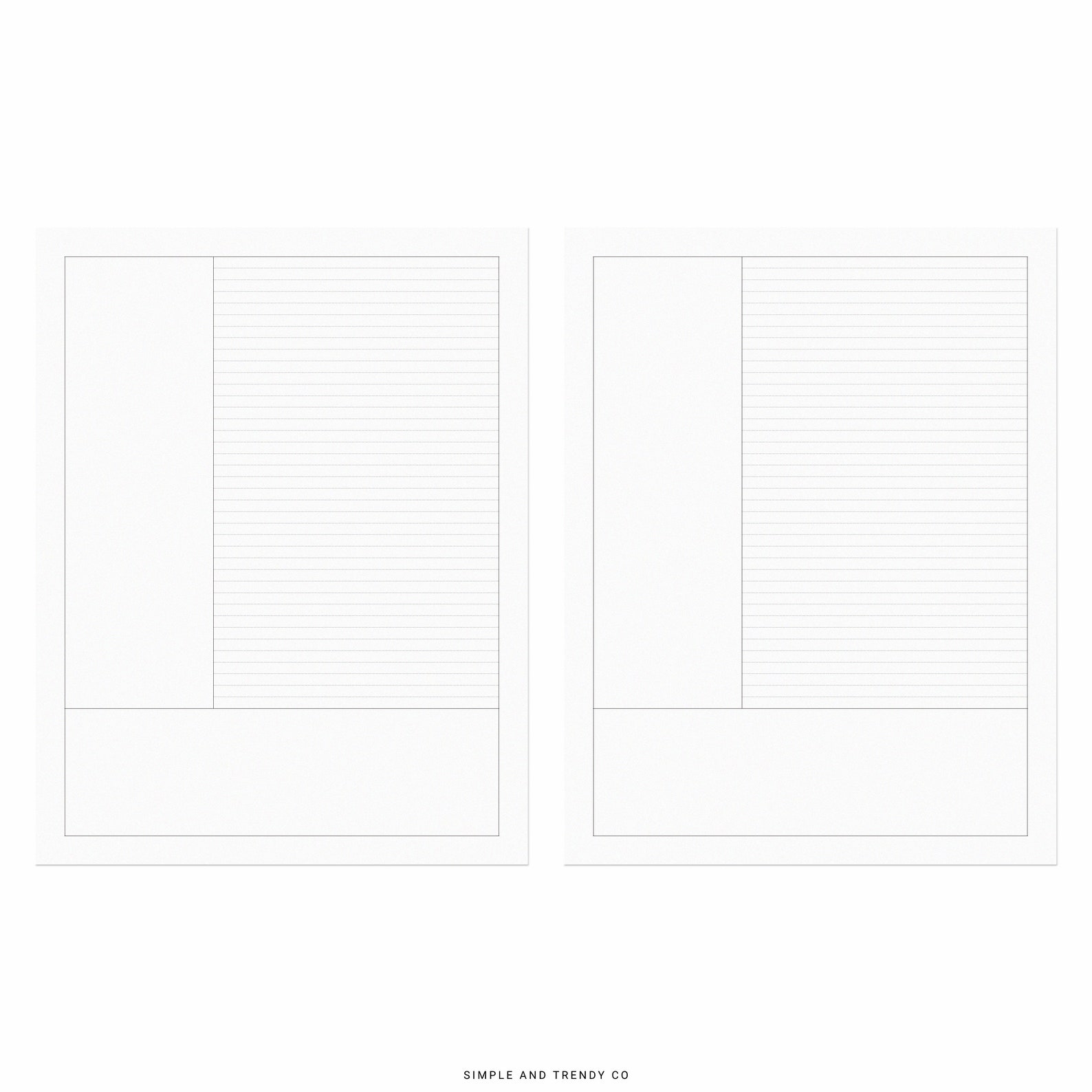 Cornell Notes Printable Notes Set US Letter Size Cornell - Etsy