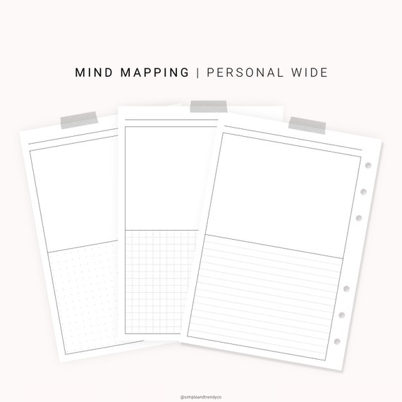 Printable Mind Map Personal Wide Monthly Mind Map Planner | Etsy