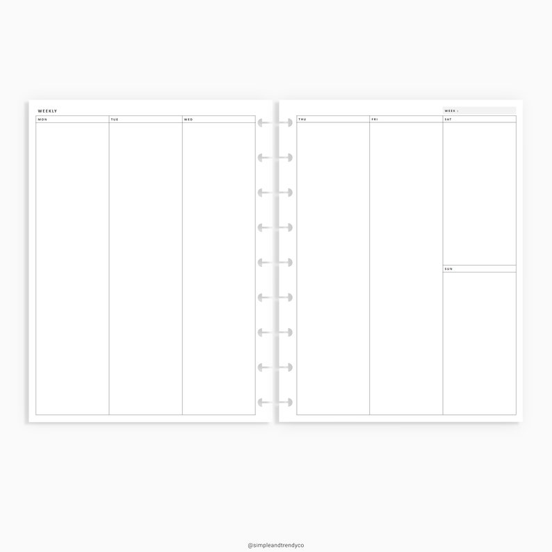 Vertical Weekly Planner Happy Planner Classic Weekly Agenda | Etsy