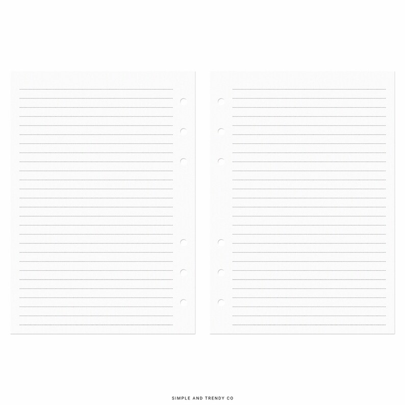 Dot Grid Lined Paper A6 Inserts Printable Writing Paper Blank - Etsy