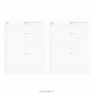 Daily Planner Printable US Letter Size, Daily Planners and Organizers ...