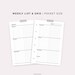 Weekly Planner Printable Pocket Size Weekly to Do Checklist | Etsy