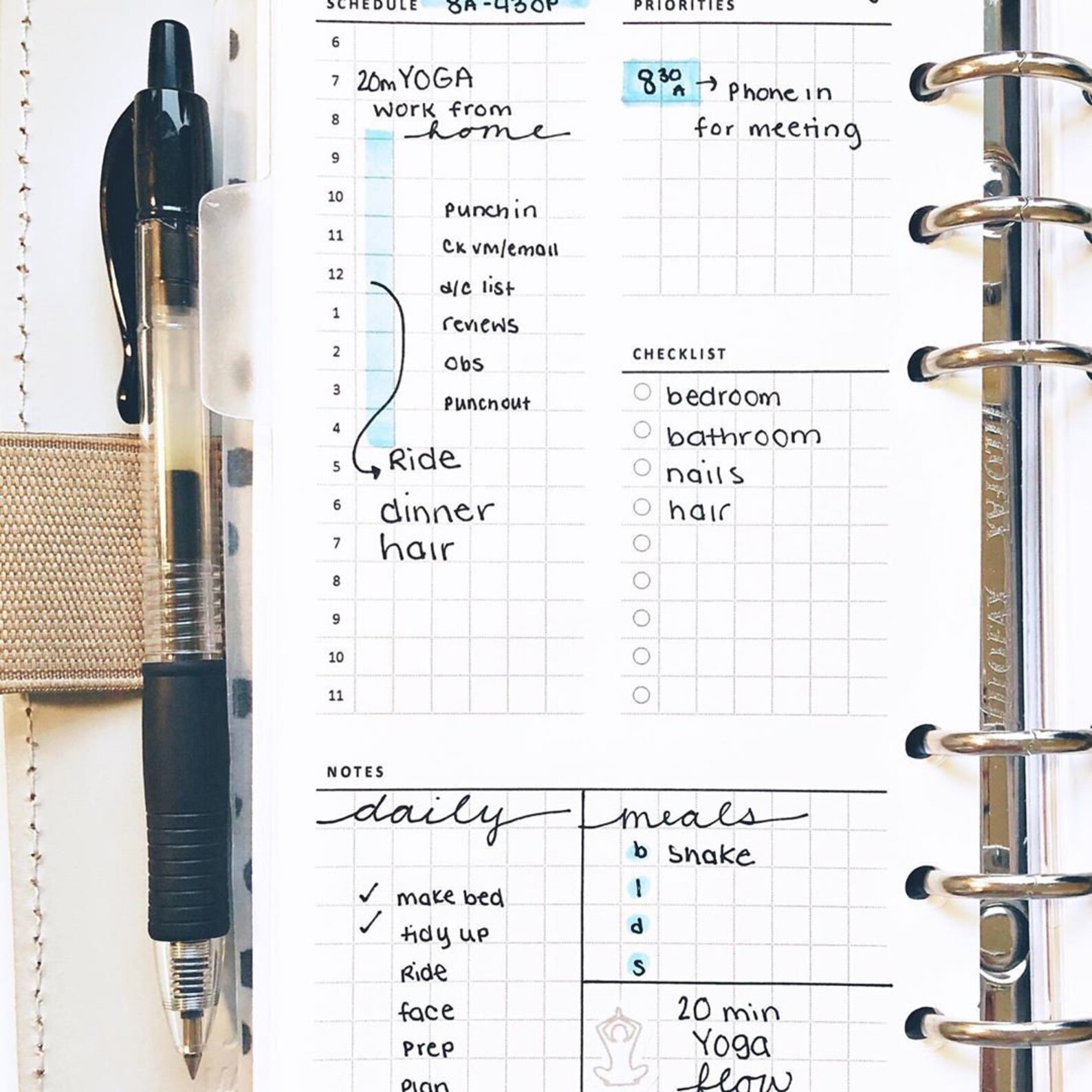 Daily Planner Printable Personal Planner Inserts Daily | Etsy