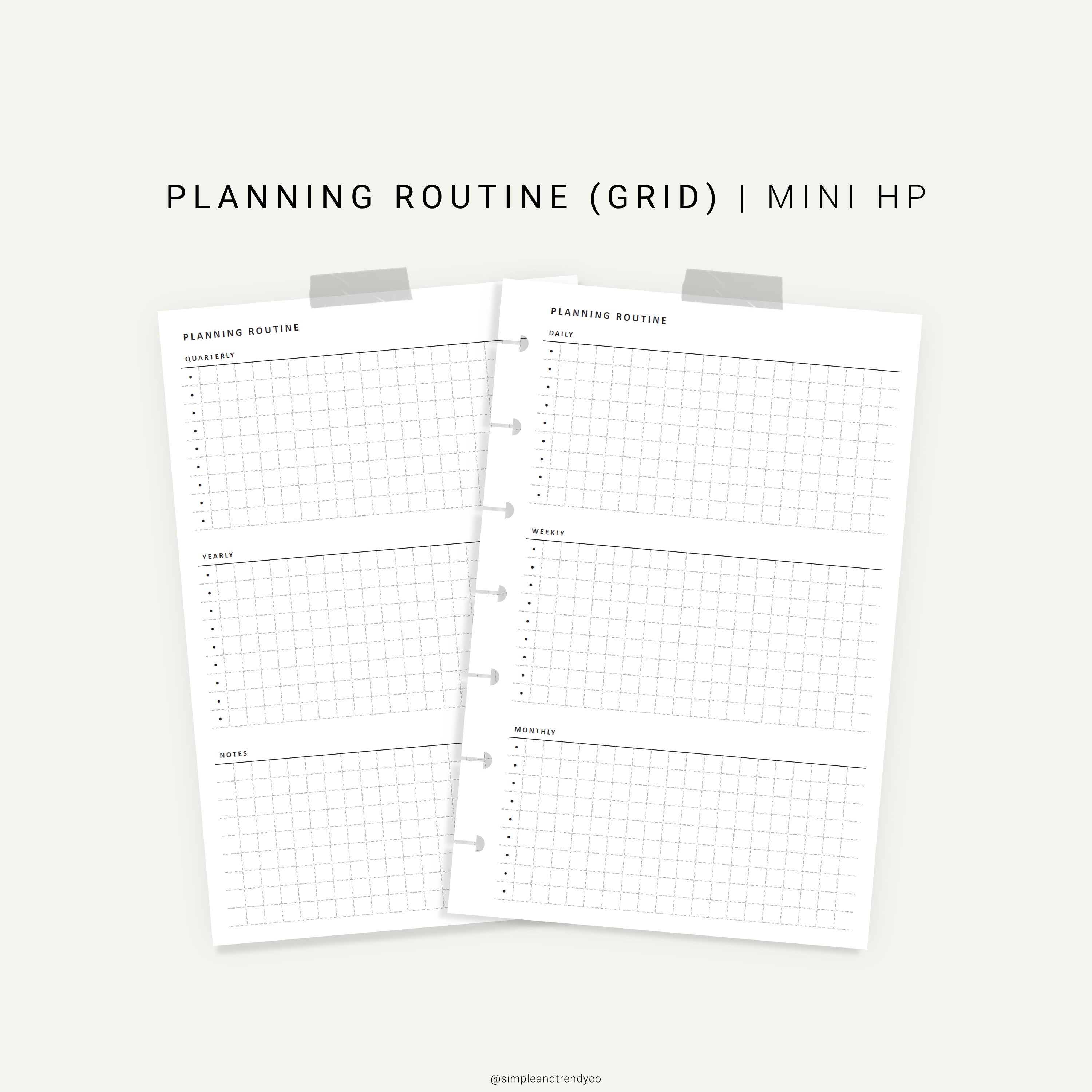 Planning Routine Printable Happy Planner Mini | Etsy