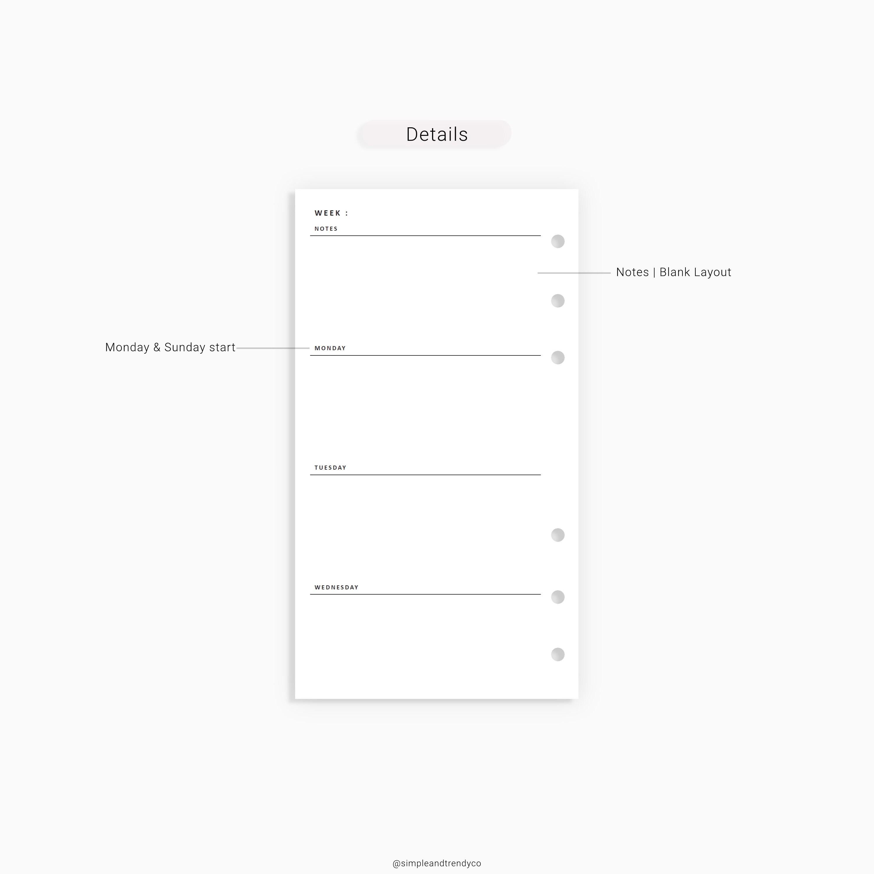 Weekly Planner Printable Personal Planner Inserts Weekly | Etsy