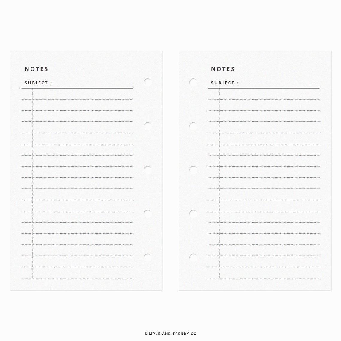 Notes Paper Mini Size Filofax Mini Printable Writing Paper - Etsy