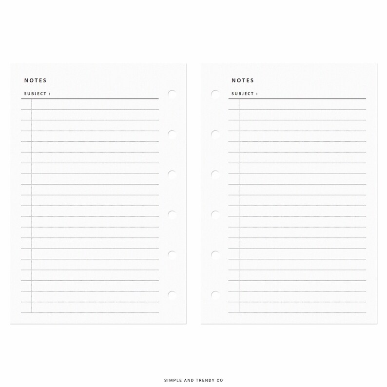 Notes Paper Pocket Size Printable Writing Paper Lined Notes - Etsy