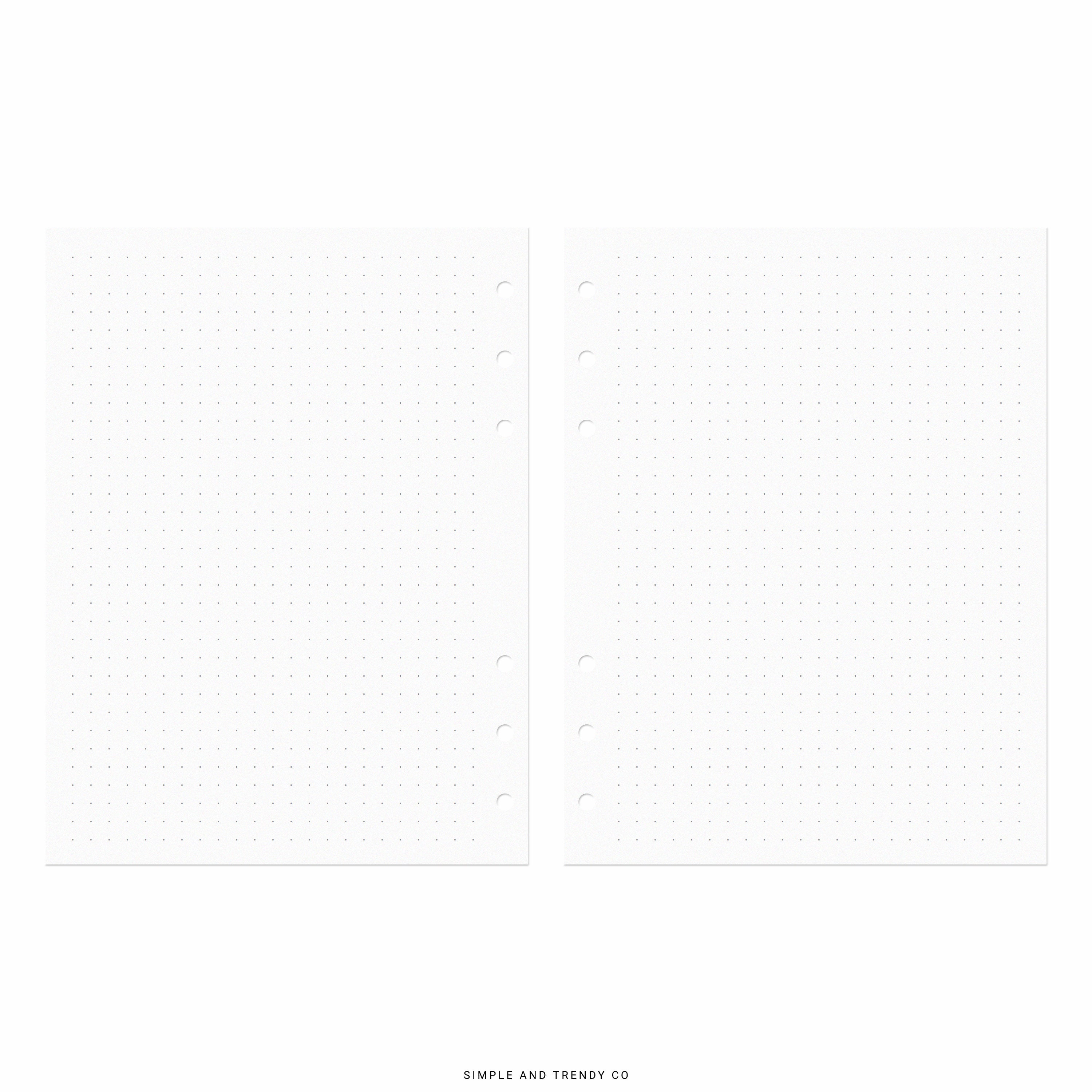 B6 Rings Dot Grid Lined Paper B6 Inserts B6 Size Printable - Etsy