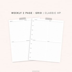 Week on 2 Two Pages Happy Planner Classic Weekly Agenda | Etsy