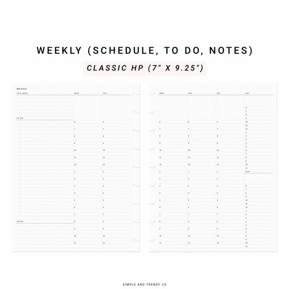 Vertical Weekly Planner Happy Planner Classic Undated Weekly - Etsy