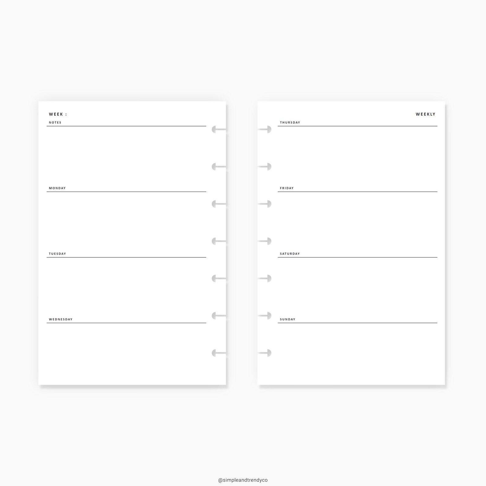 Weekly Planner Printable Happy Planner Mini Weekly Schedule | Etsy