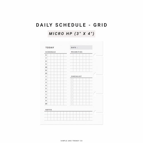 Daily Planner Printable Micro Happy Planner Daily Planners - Etsy