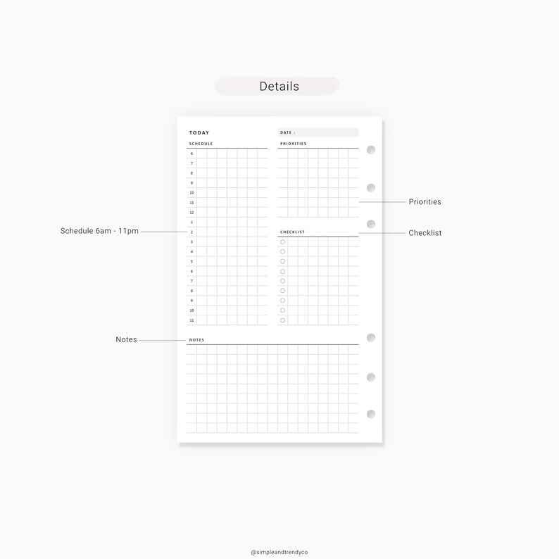 FC Compact Daily Planner Printable Daily Planners and | Etsy