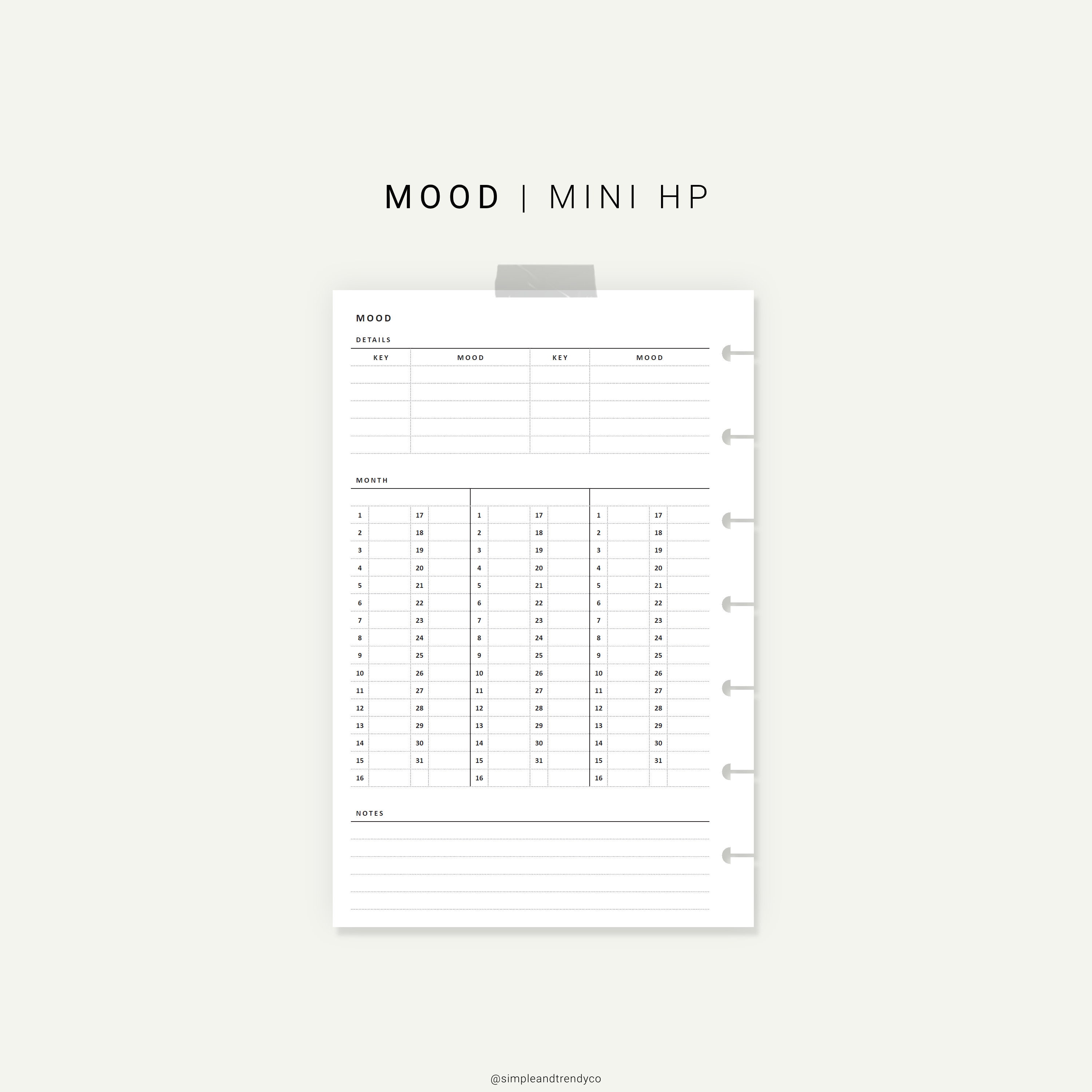 Emotions Log Anxiety Emotions Tracker Mood Tracker Happy Planner Mini ...