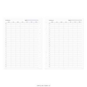 Weekly 24 Hour Schedule Printable B6 Inserts Class Schedule - Etsy