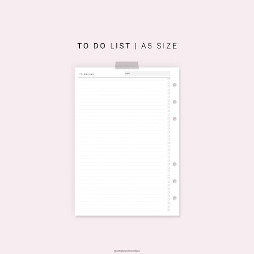 Printable to Do List Daily to Do List A5 Planner Inserts to | Etsy