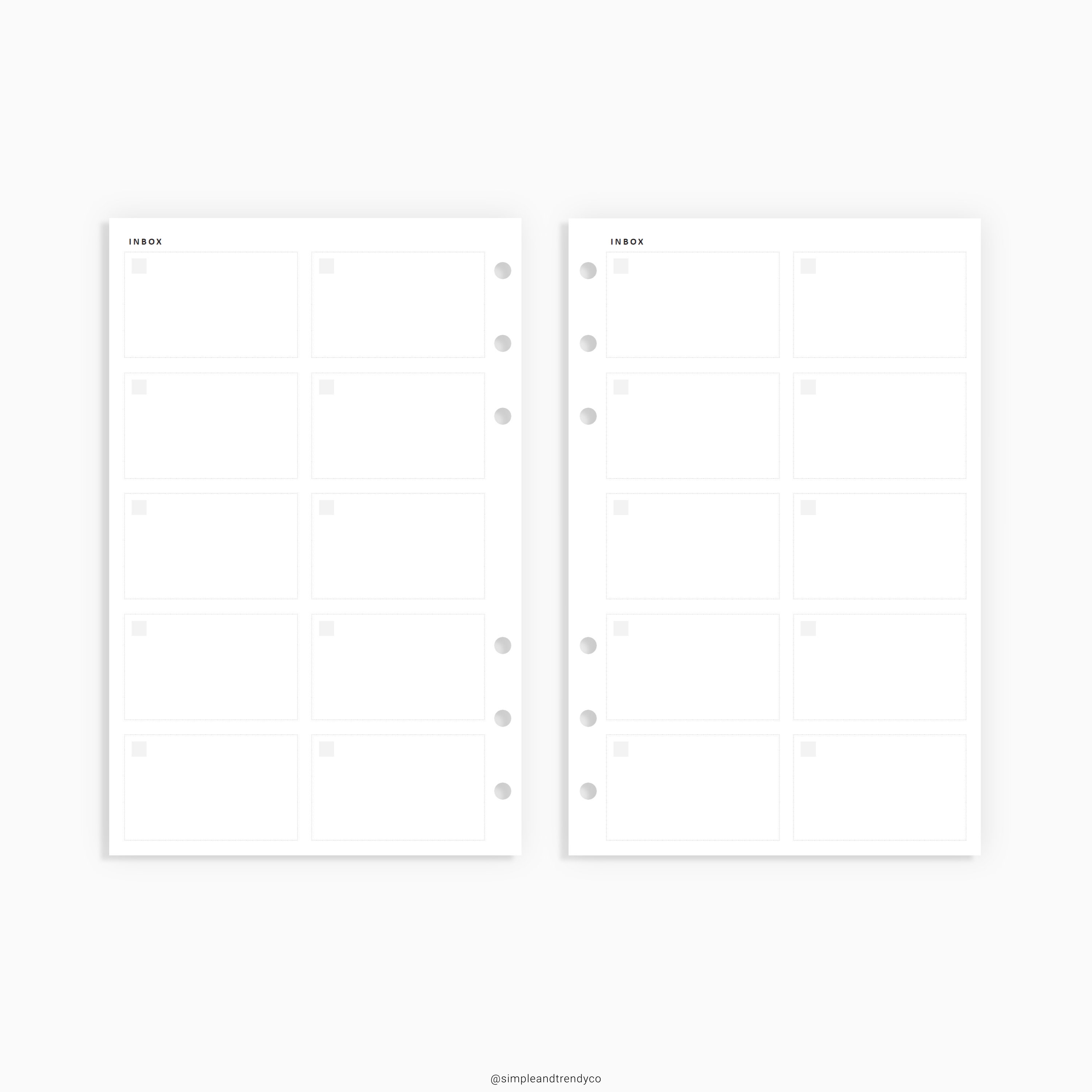 Printable Inbox Half Size Half Letter Inserts Inbox Insert | Etsy