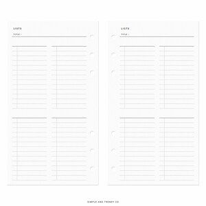 To Do List Personal Planner Inserts, Grocery List Shopping List, Wish ...