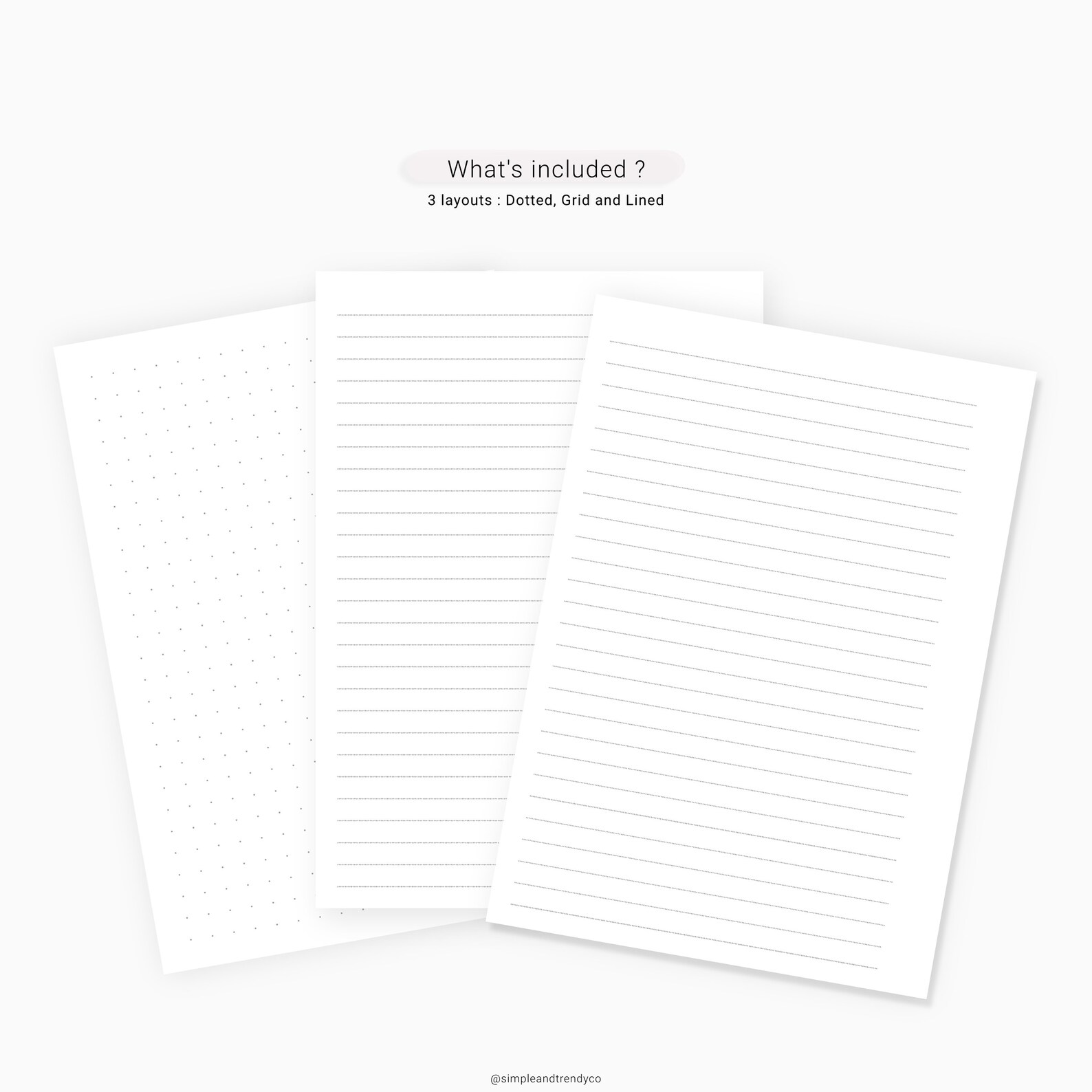 Dot Grid Lined Paper A6 Inserts Printable Writing Paper Blank | Etsy