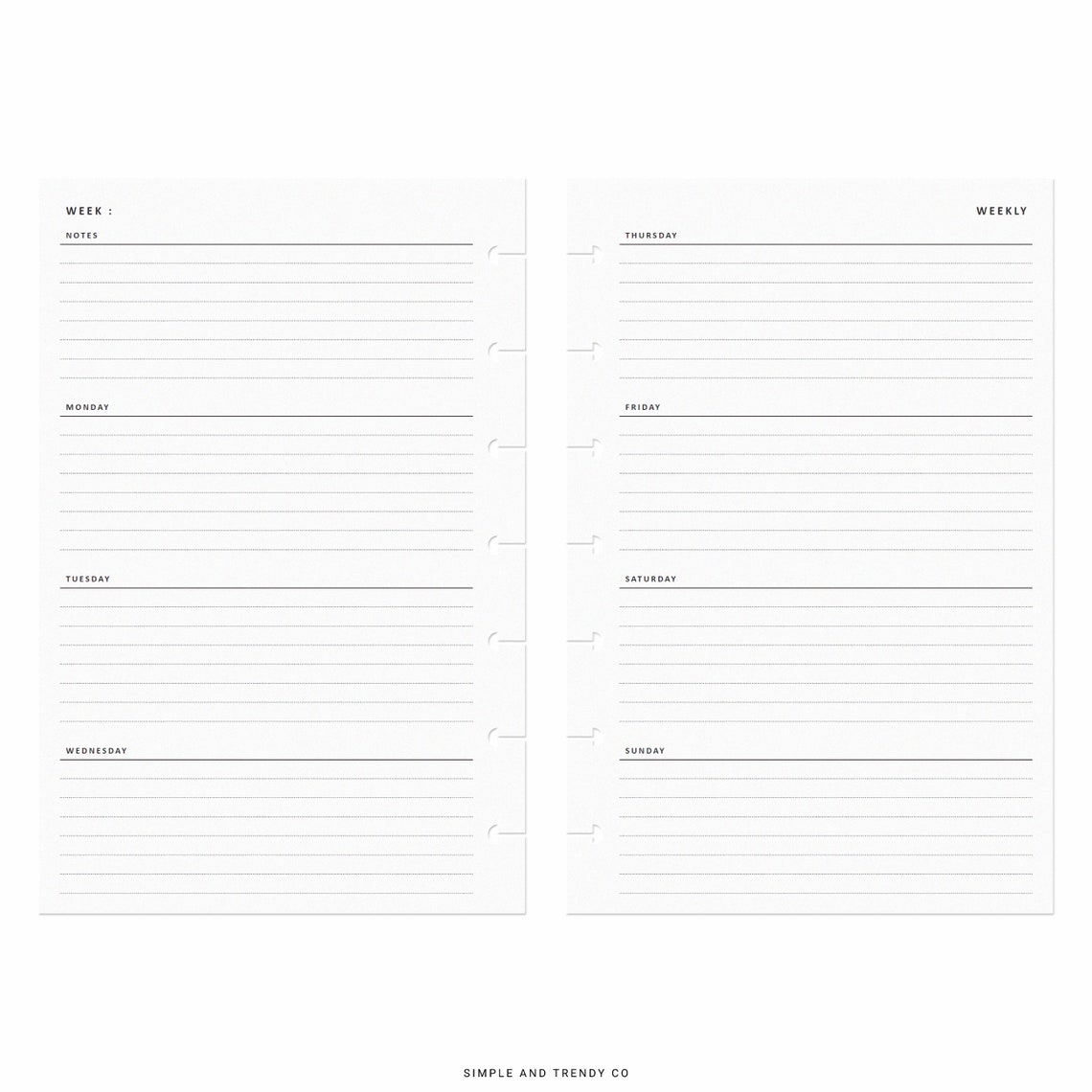 Weekly Planner Printable Happy Planner Mini Weekly Schedule - Etsy