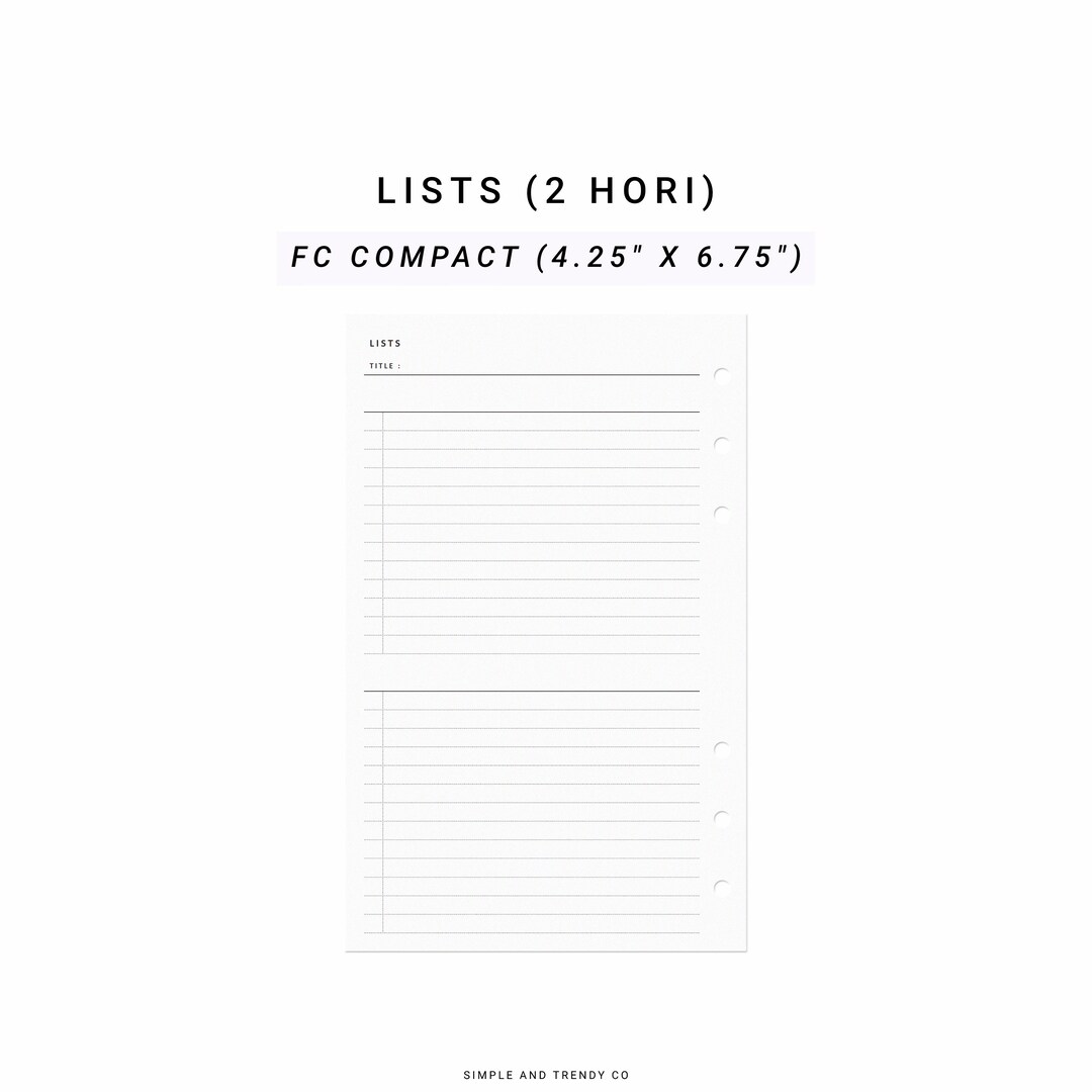 List Tracker FC Compact, Grocery List Shopping List, Wish List Bucket ...