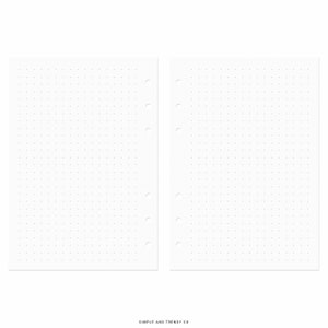 Dot Grid Lined Paper A6 Inserts, Printable Writing Paper Blank Notes ...