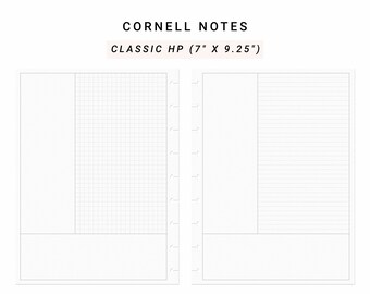 Cornell Notes Printable Printable Cornell Notes Note - Etsy
