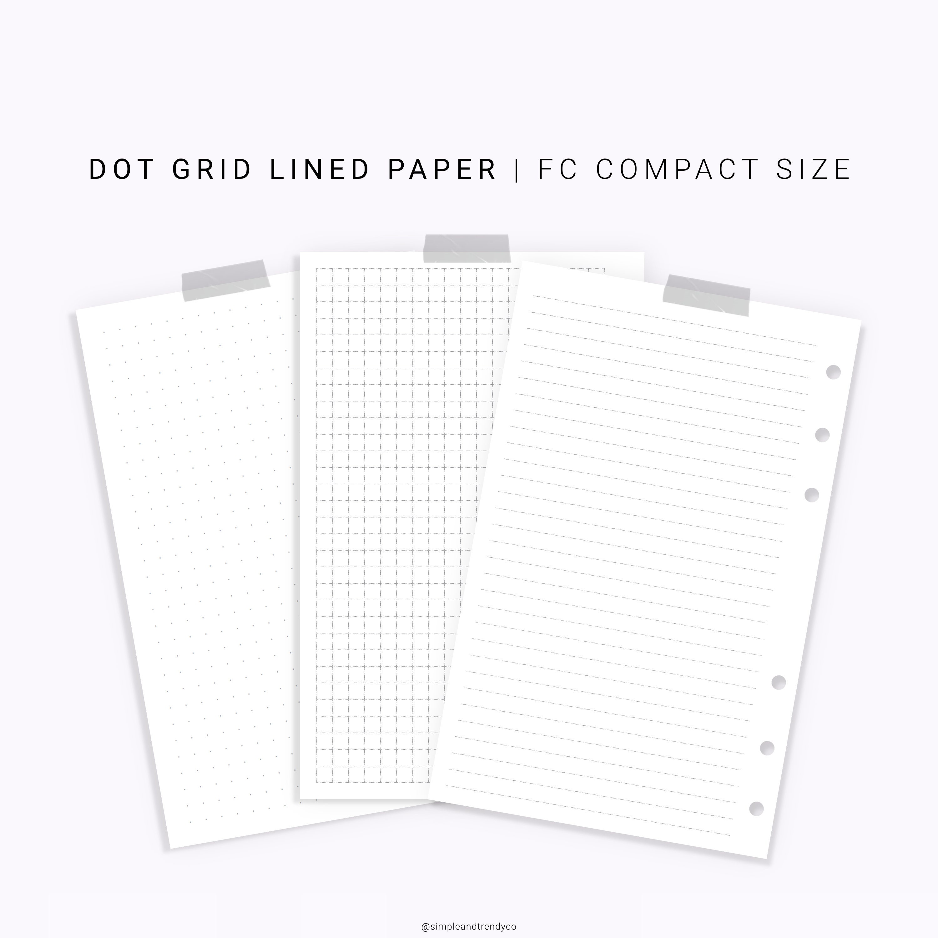 FC Compact Dot Grid Lined Paper Printable Writing Paper Blank | Etsy