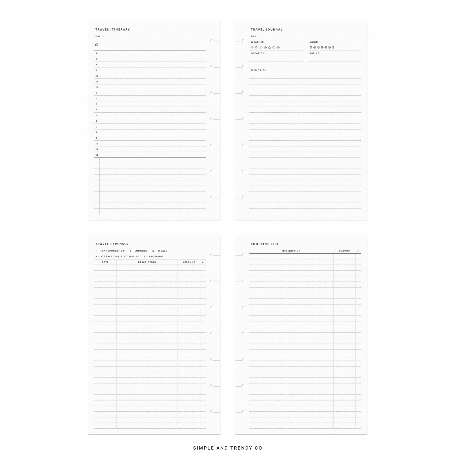 Travel Planner Printable Happy Planner Mini Family Vacation - Etsy