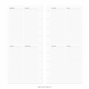 Week on 2 Two Pages Skinny Classic Happynichi Printable Half Sheet ...
