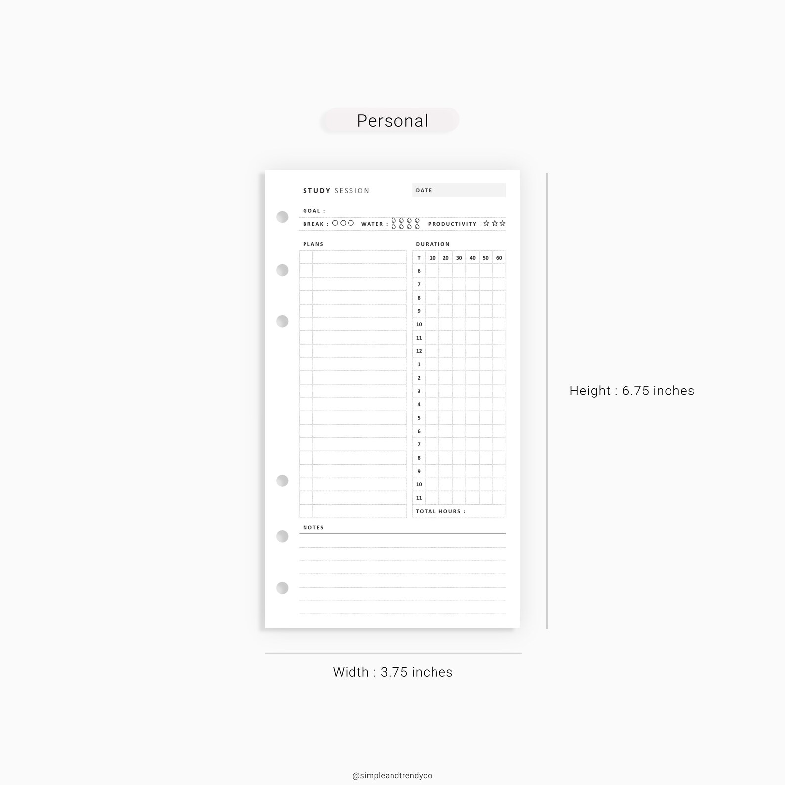 Study Planner Student Planner Printable Personal Planner | Etsy