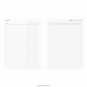 Monthly Habit Tracker Printable Undated B6 Inserts - Etsy
