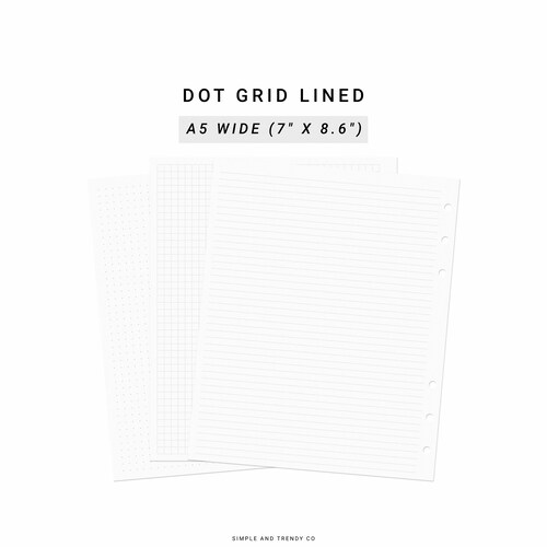 Dot Grid Lined Paper Happy Planner Mini Printable Writing - Etsy