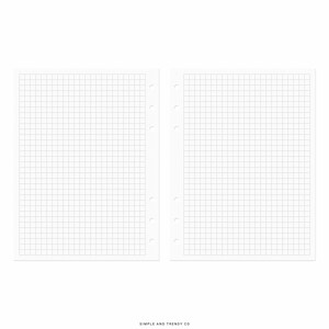 B6 Rings Dot Grid Lined Paper, B6 Inserts, B6 Size, Printable Writing ...